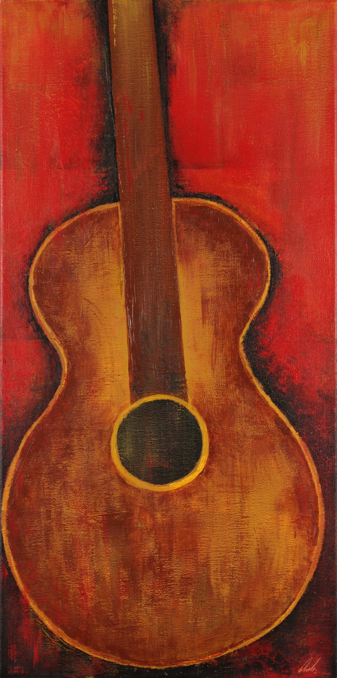 Guitar Art Print. Guitar Stretched Canvas Print. Music Fine Art Paper ...