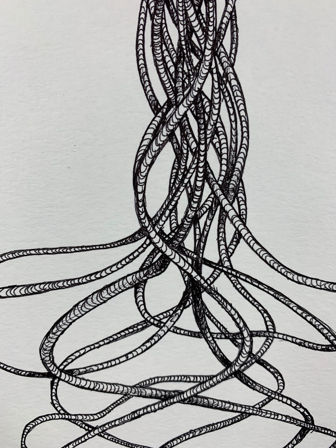 Pen and Ink Arboresque Print. Microphone Tree Roots Art. Music | Etsy