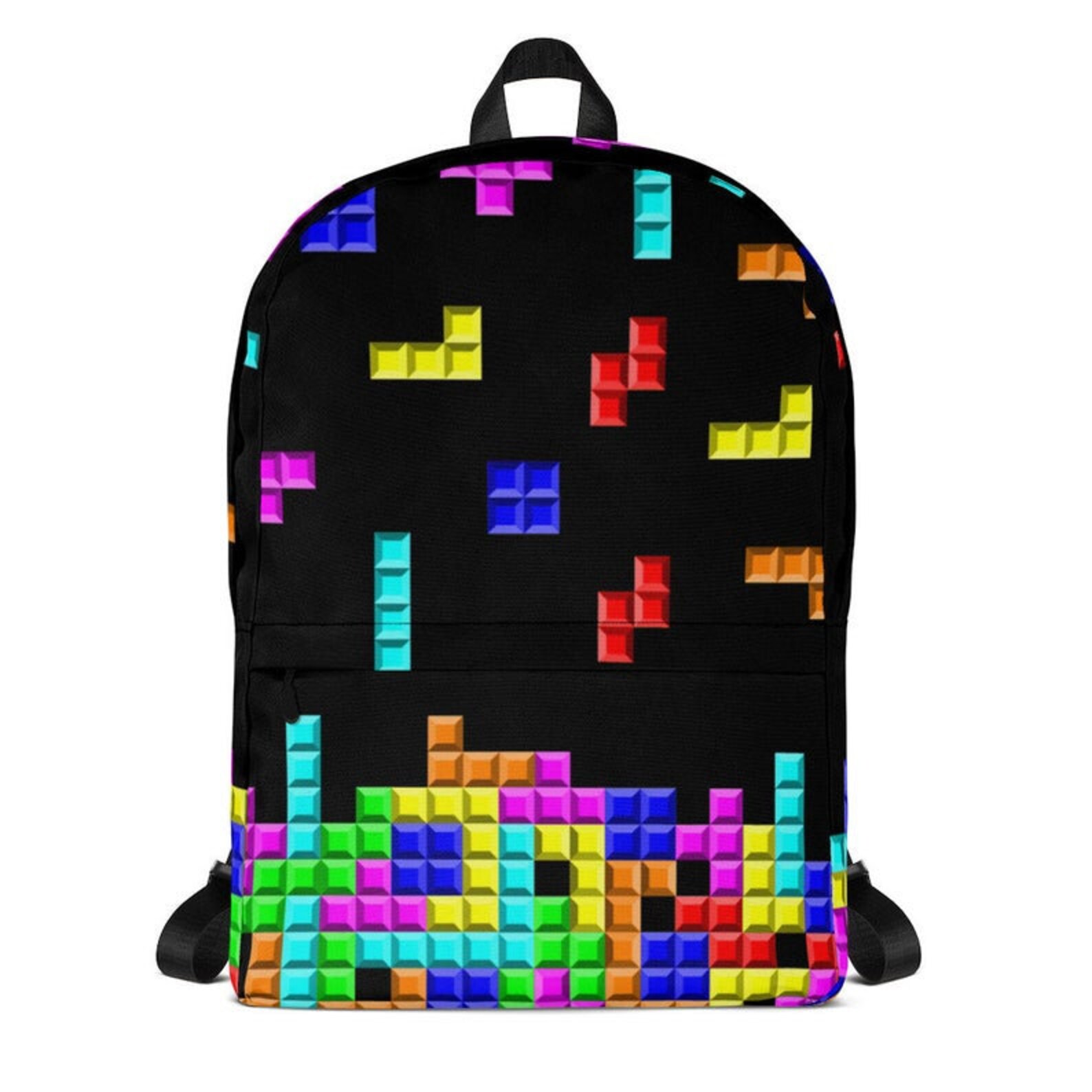Retro Video Game Backpack / Tetris Design Backpack / Old School Gaming ...