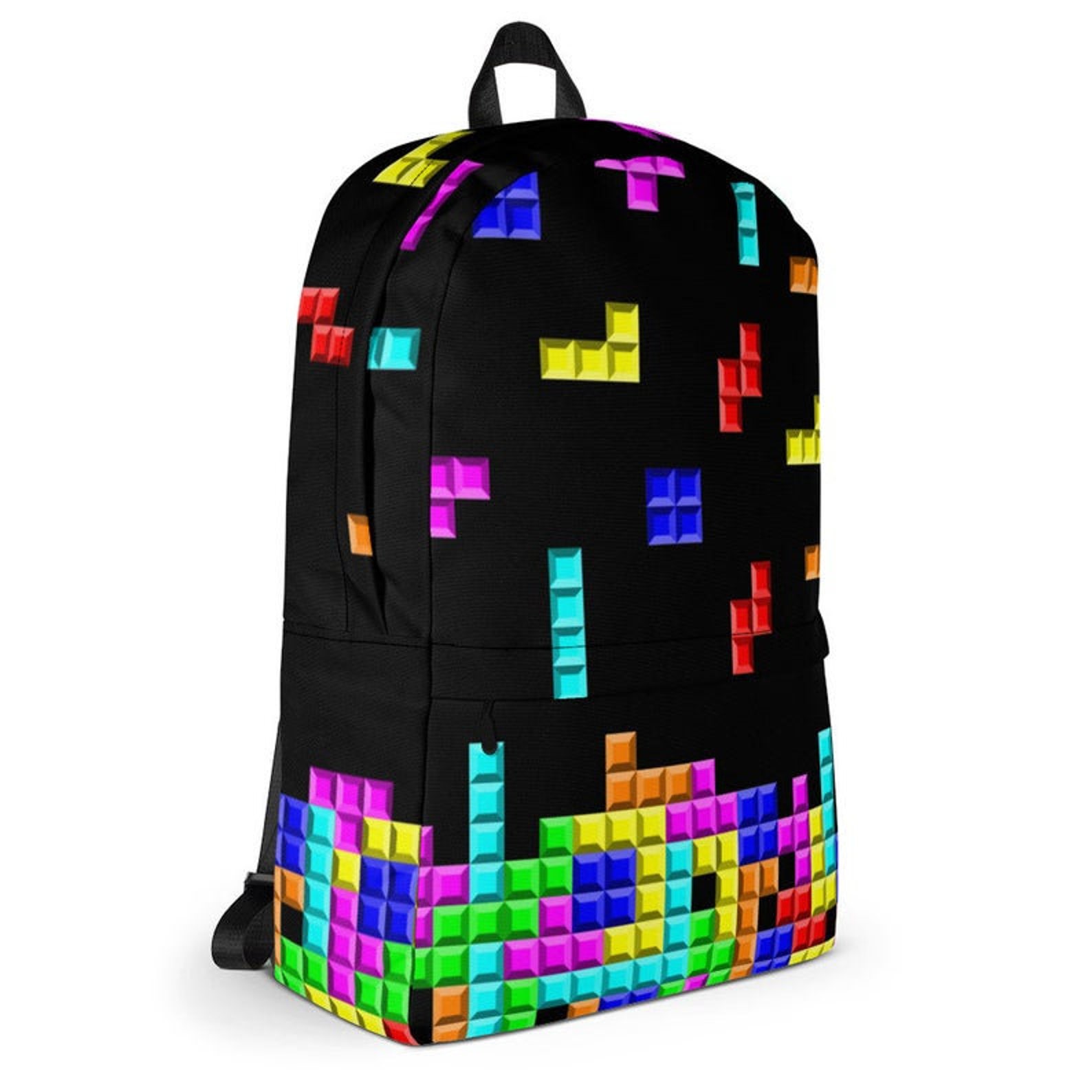 Retro Video Game Backpack / Tetris Design Backpack / Old School Gaming ...