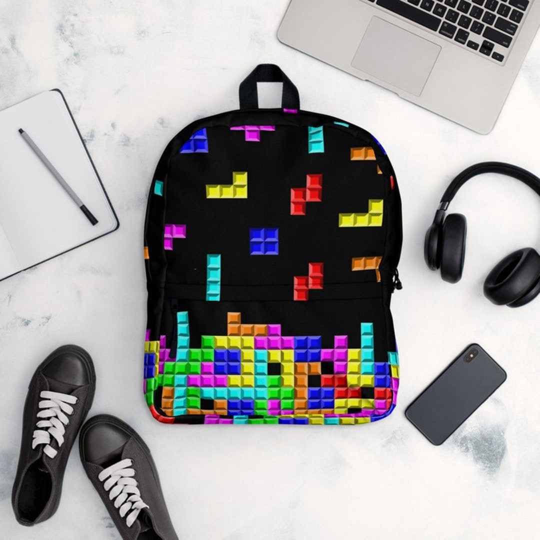 Retro Video Game Backpack / Tetris Design Backpack / Old School Gaming ...