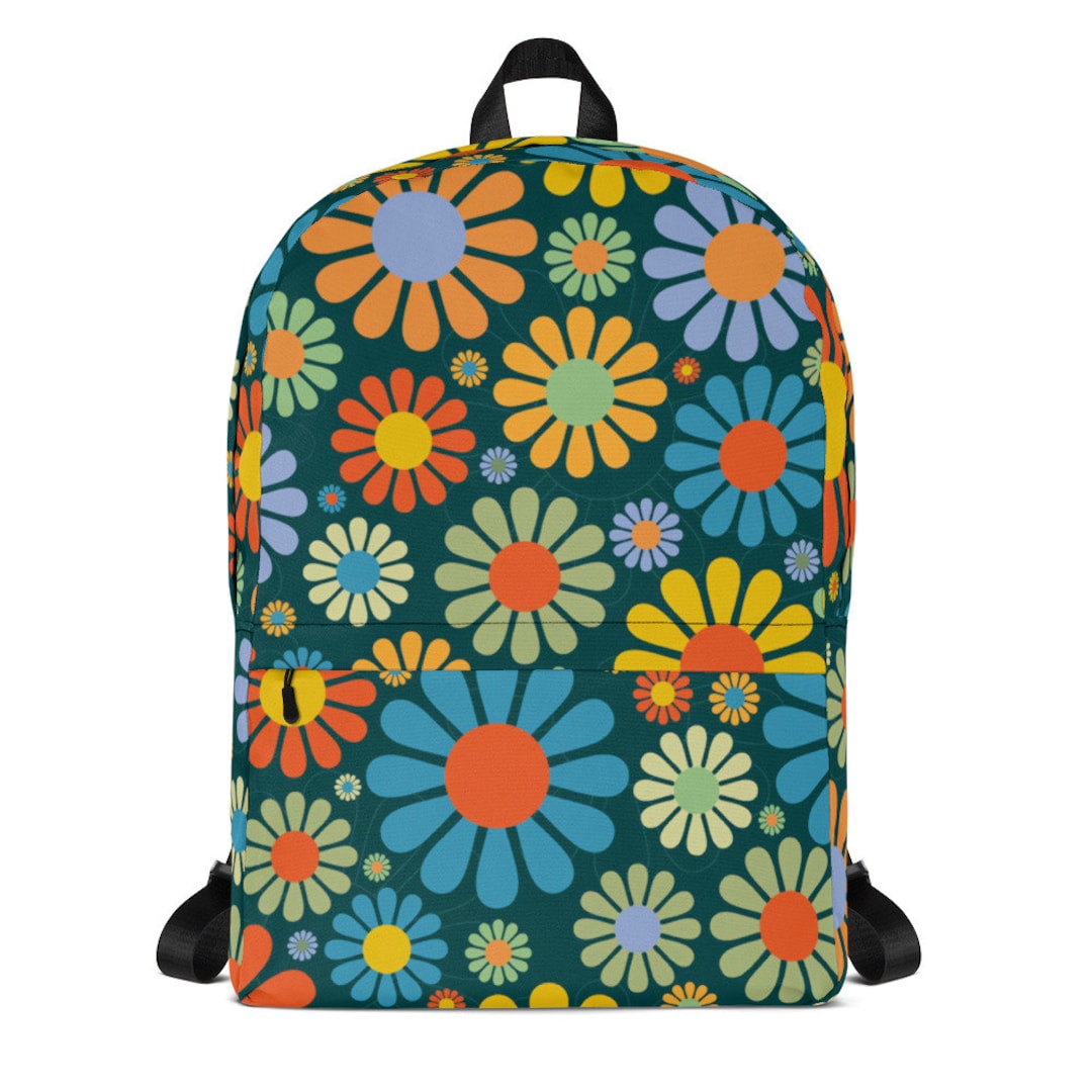 Flower Backpack / Sunflower Pattern Backpack / Back to School / Flower ...