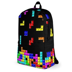 Retro Video Game Backpack / Tetris Design Backpack / Old School Gaming ...