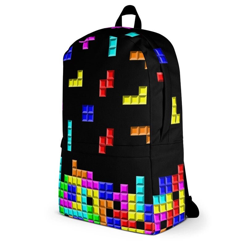 Retro Video Game Backpack / Tetris Design Backpack / Old School Gaming ...