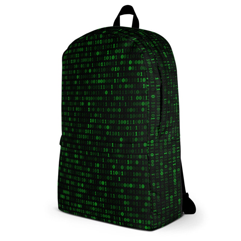 Hacker Backpack / Binary Backpack / Coding Backpack / Coder Gift / Binary Code Backpack ...