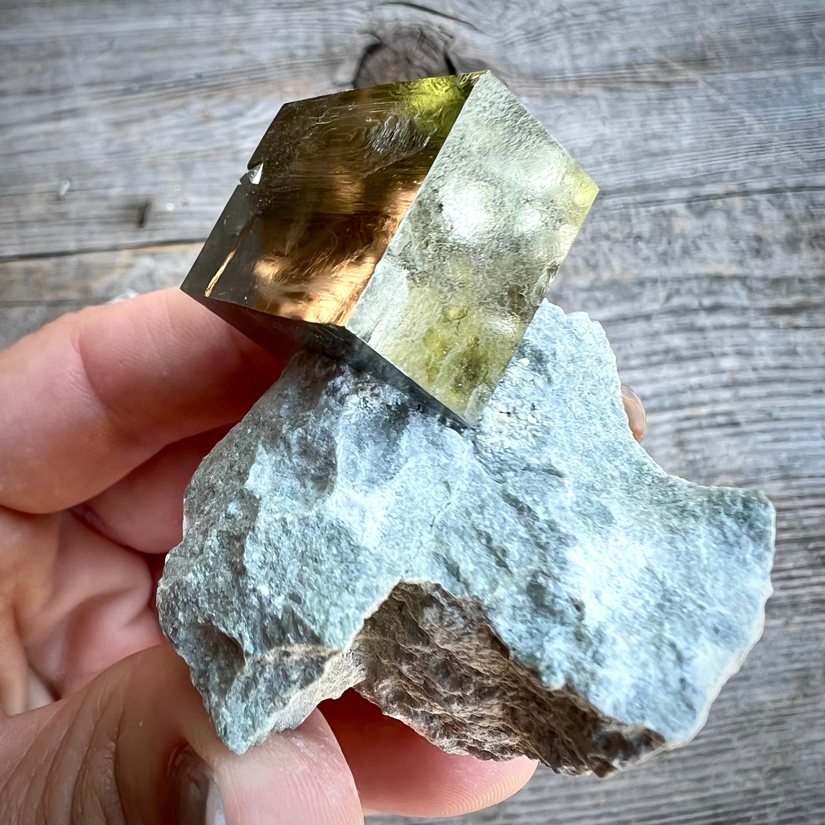 Natural Pyrite Cube in Matrix - Etsy