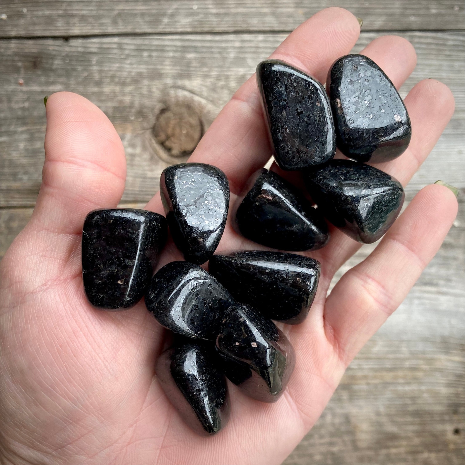 Nuummite Tumbled Stone: 3 Billion Year Old Crystal - Etsy
