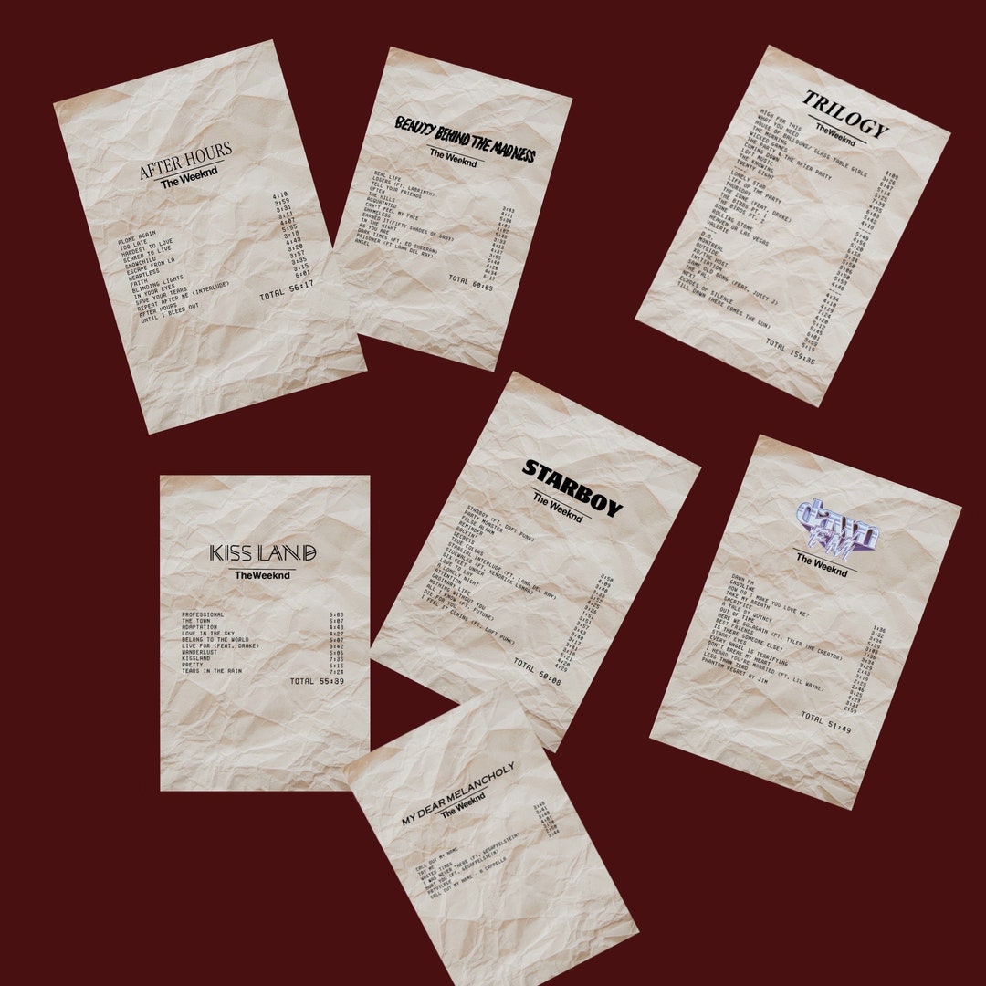 The Weeknd Album Sticker Pack - Etsy UK