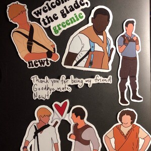 Maze Runner Sticker Pack. Stickers. Newt Newtmas Chuck | Etsy