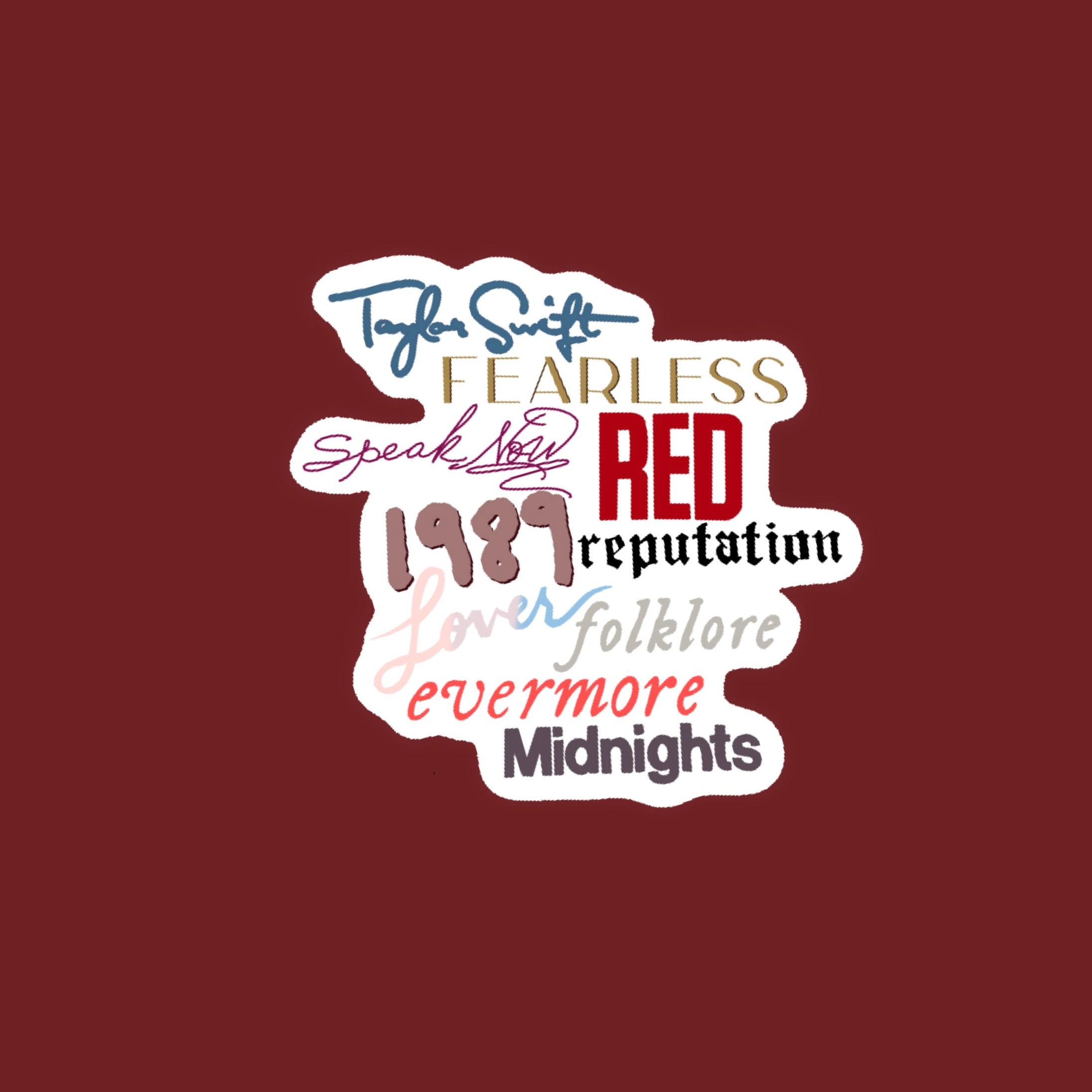 Taylor Swift Aesthetic Stickers - Etsy