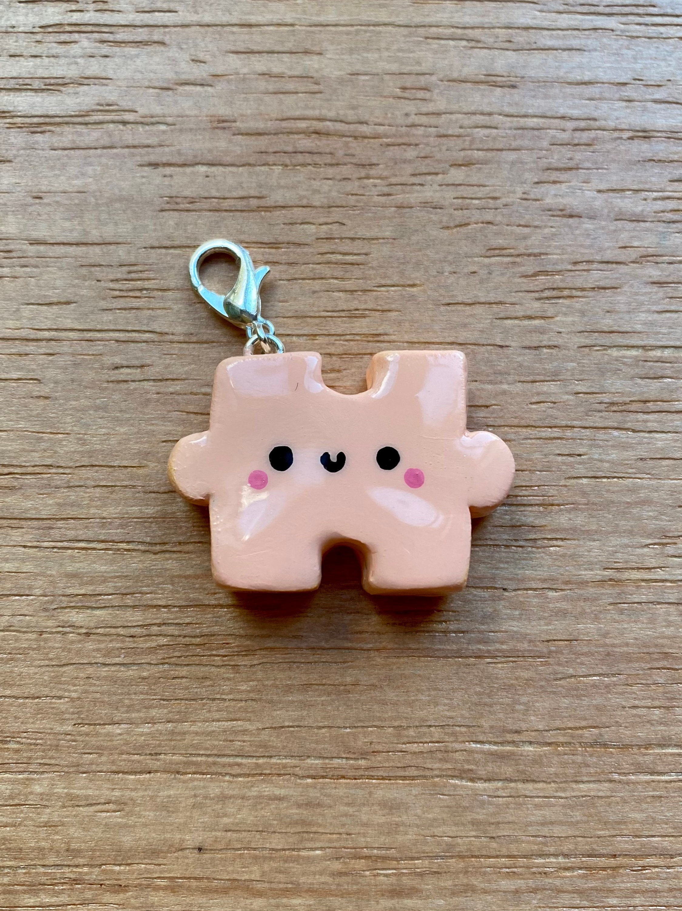 Puzzle Piece Clay Charm Cute Charm Handmade Gift Polymer - Etsy
