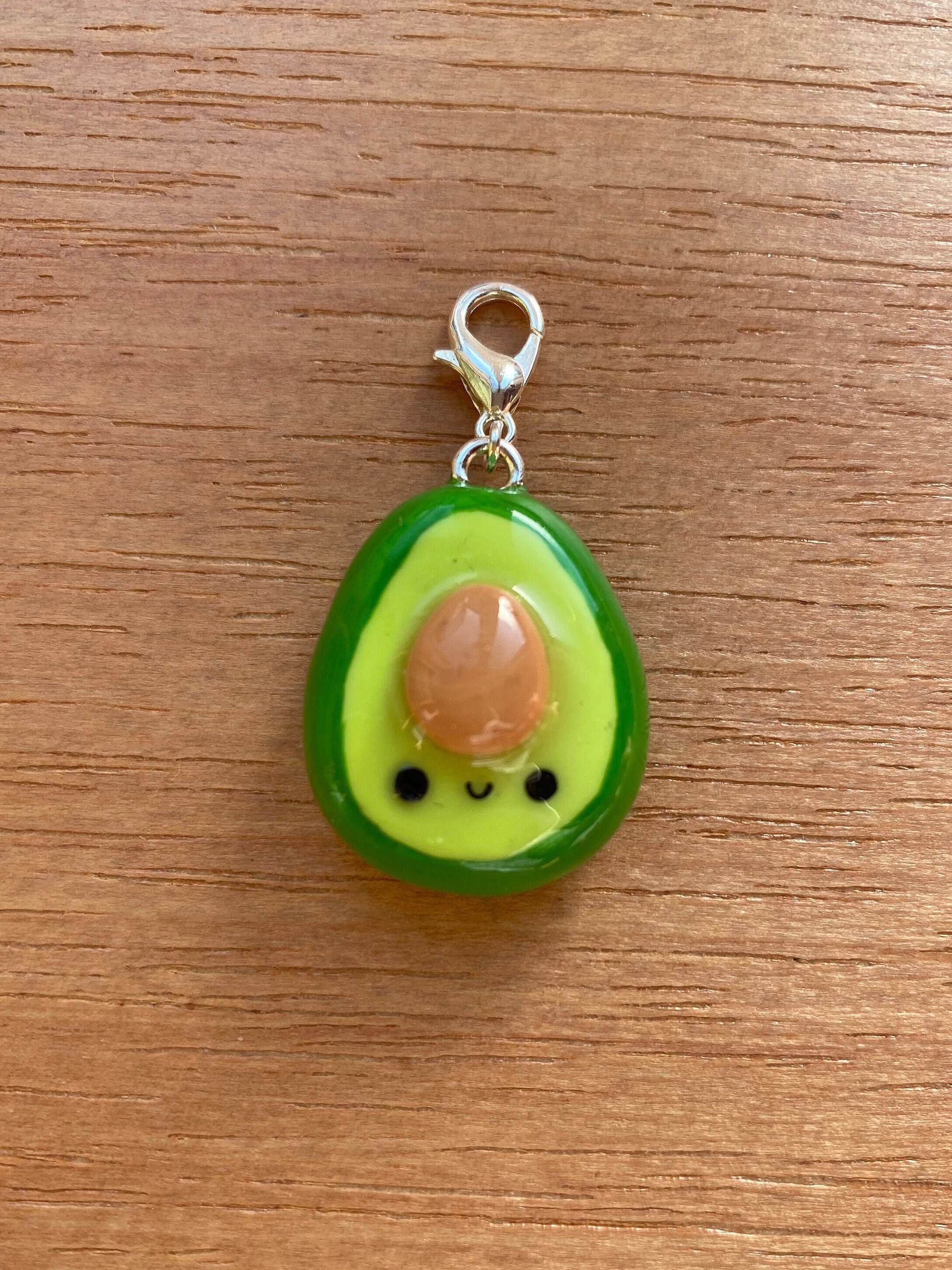 Avocado Clay Charm Cute Charm Handmade Gift Polymer Clay - Etsy