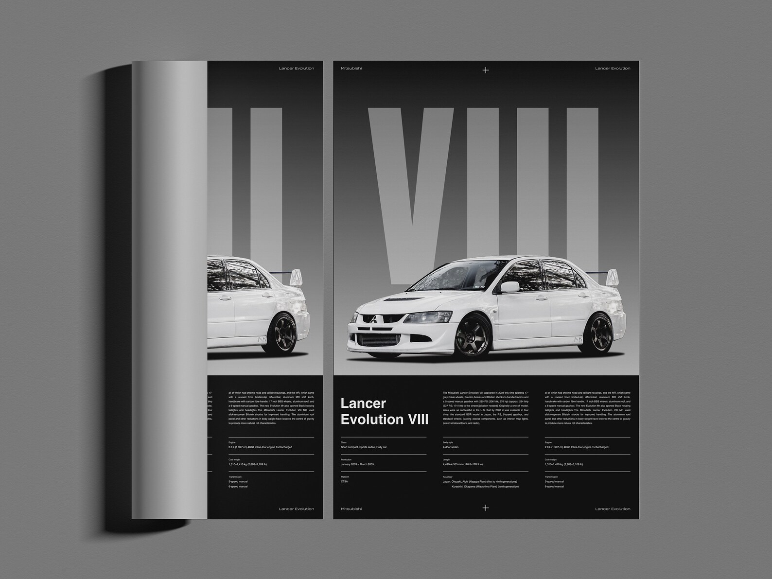 Mitsubishi Lancer Evolution VIII poster wall art JDM poster | Etsy