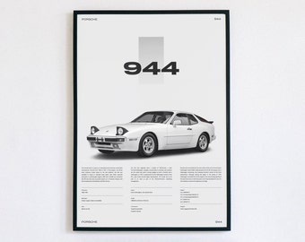 Porsche 944 Wall Art | Etsy