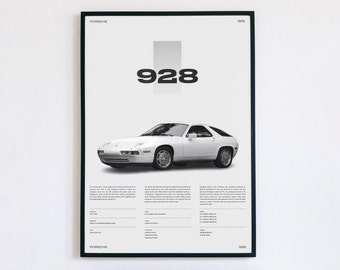 Porsche 928 Poster | Etsy