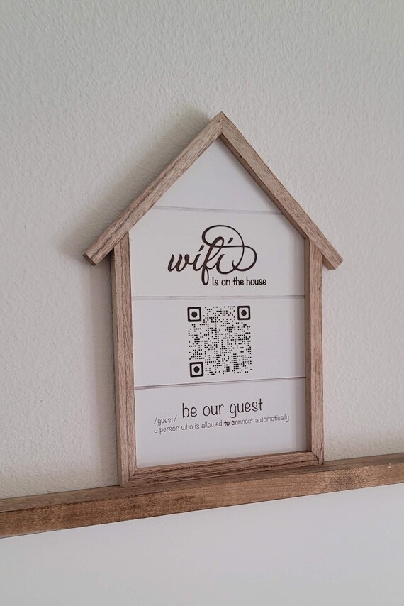Wifi QR Sign Design FREE Code Generator and Directions With - Etsy