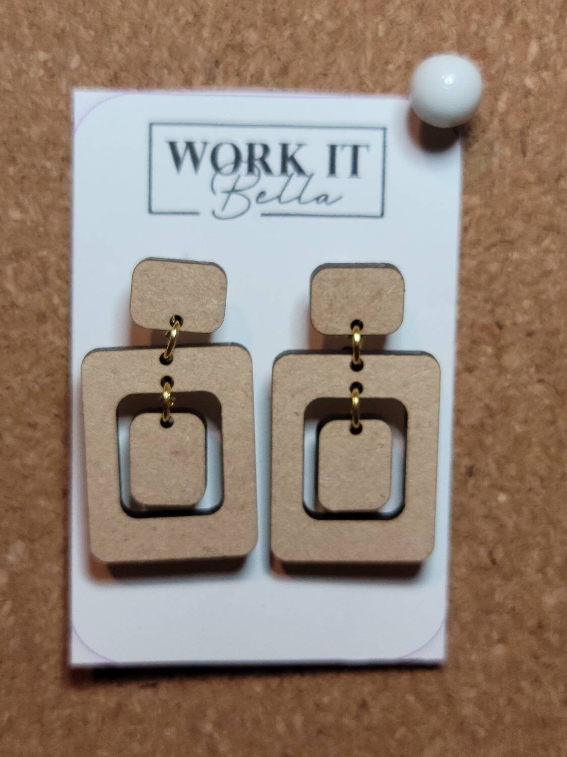 SVG File Laser Cut Earring Rectangle Earring - Etsy