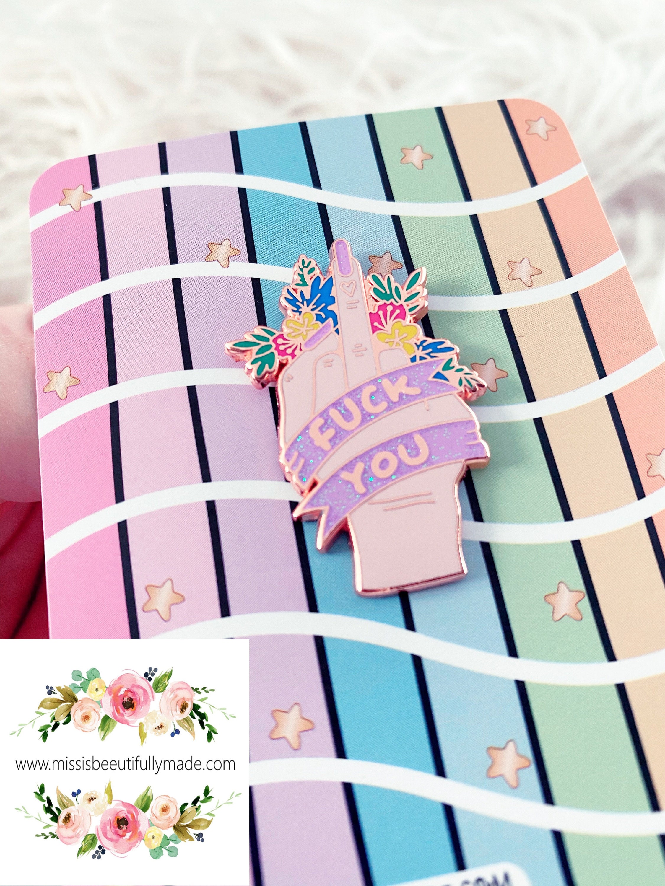 Middle Finger PIN BADGE - Etsy