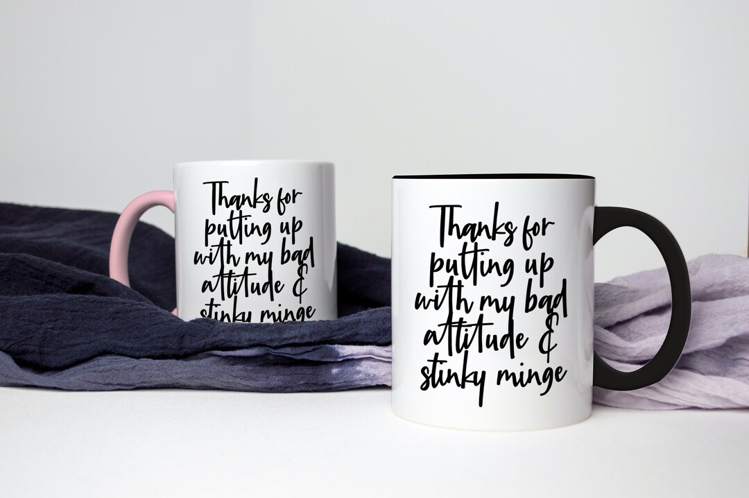 Mug Bad Attitude, Stinky Minge Fun Novelty Gift Couple Goals Banter ...