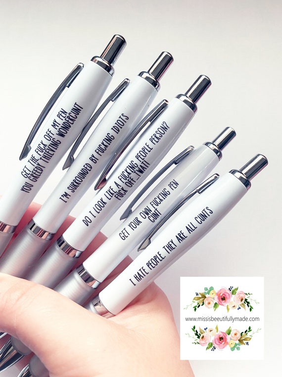Profanity Pack of 5 Funny Pen Pack Funny Pens Banter Pens | Etsy