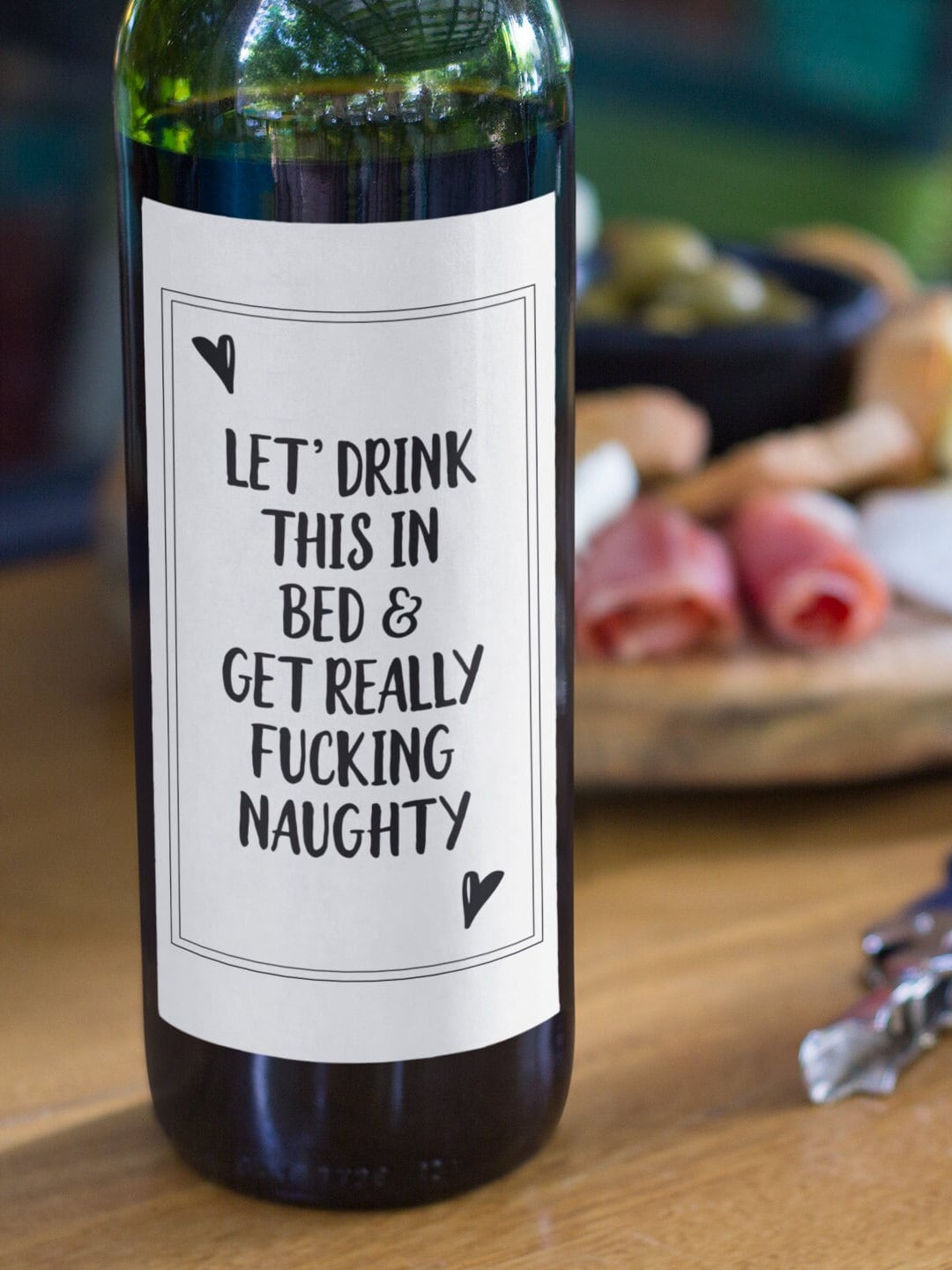 Wine Bottle Sticker Label | Get Really Fucking Naughty | Photo Gift ...