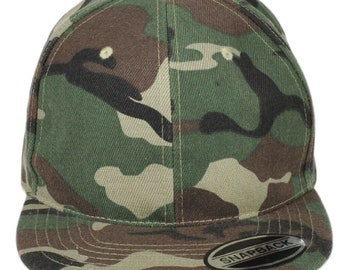 Camo Flat Bill Hat - Etsy