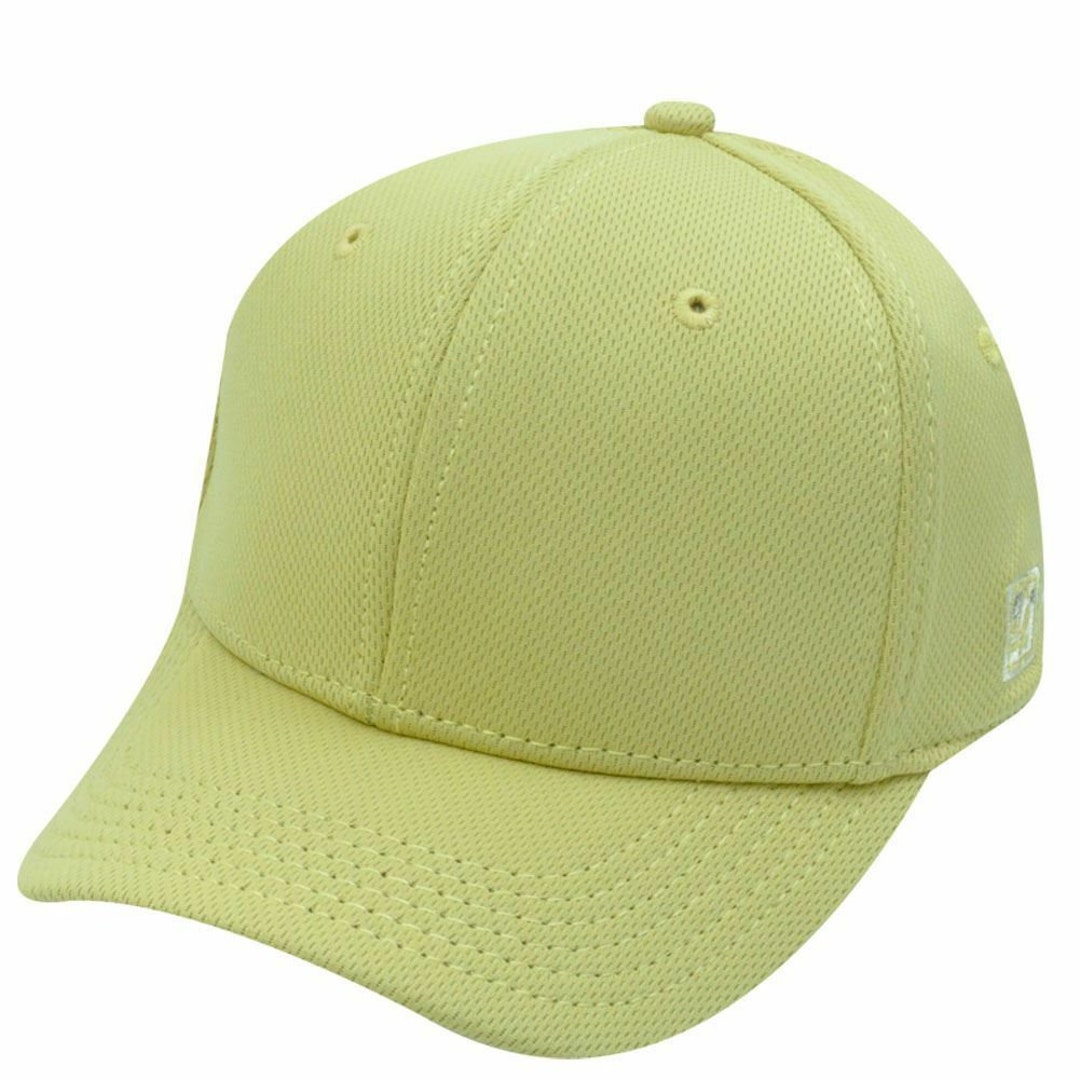 Blank Plain Light Gold Tan Small Flex Fit Solid Game Breathable Net ...