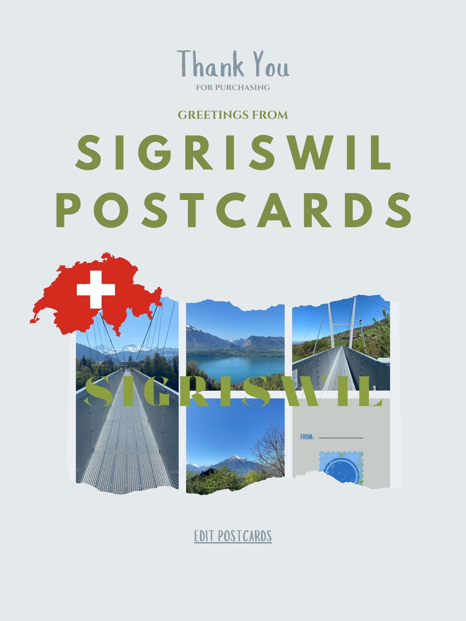 Postcards From Switzerland Including Zurich, Bern, Montreux, and More 5 ...
