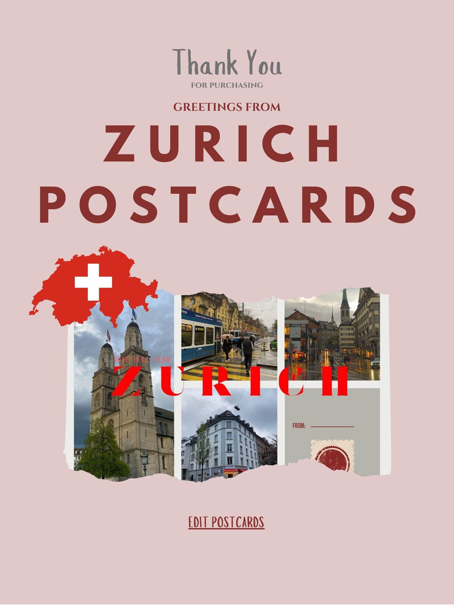 Postcards From Switzerland Including Zurich, Bern, Montreux, and More 5 ...