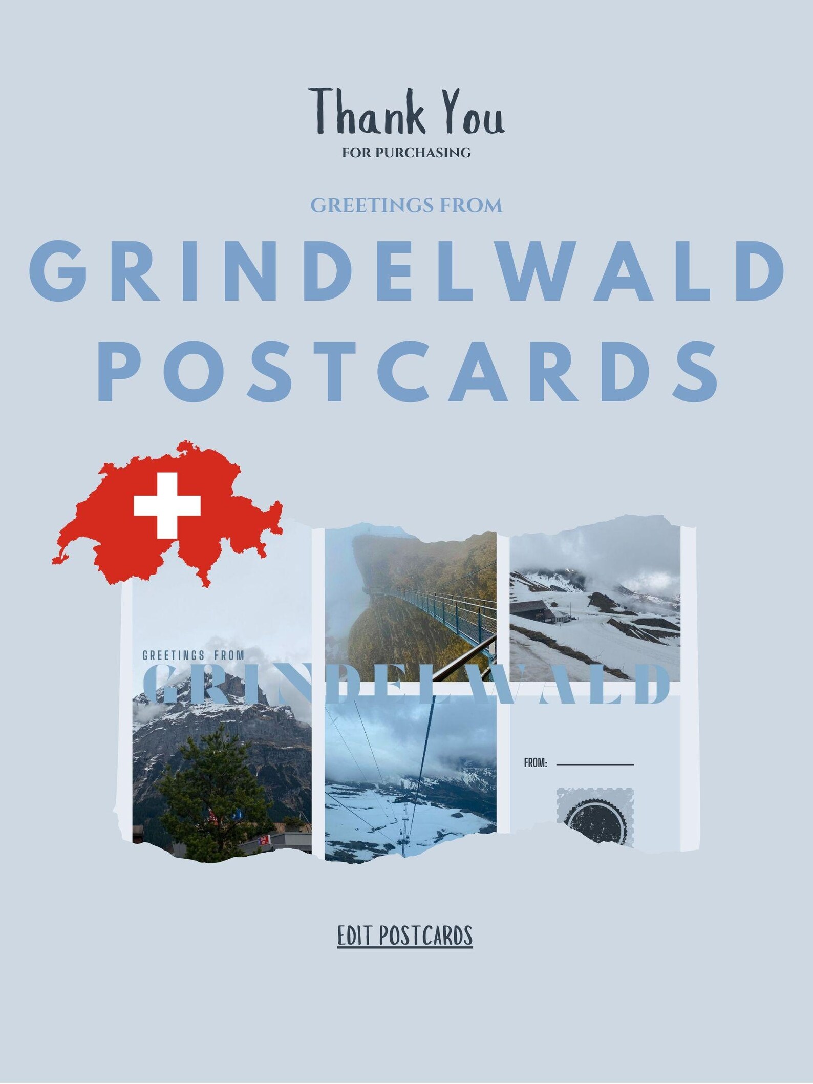 Postcards From Switzerland Including Zurich, Bern, Montreux, and More 5 ...