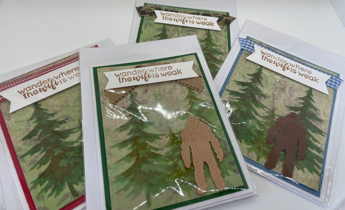Handmade Bigfoot All Occasion Card (blank Inside) 5.5 X4.25 - Etsy