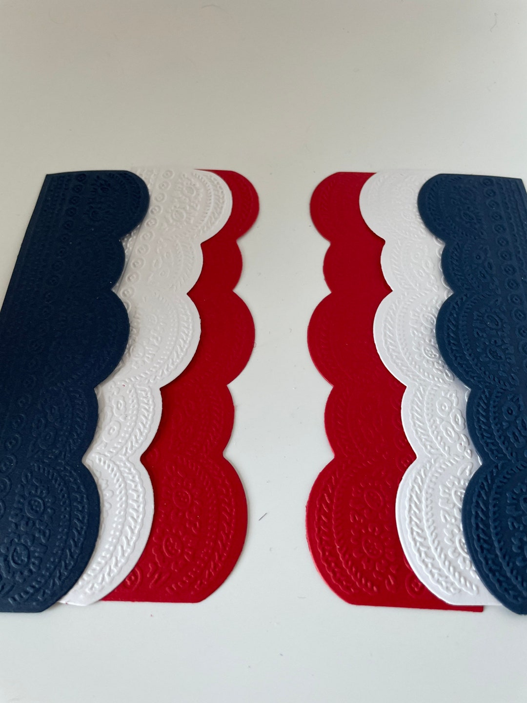 Red White Blue Diecuts, Paper Borders, Americana Diecuts, Embossed ...