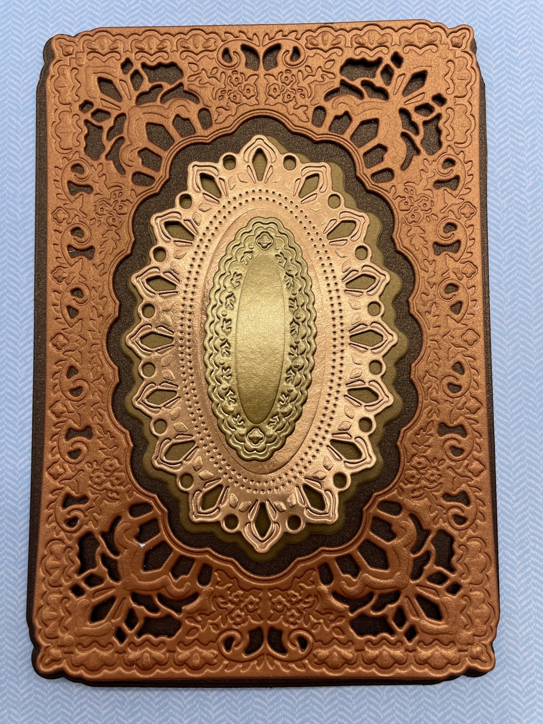 Victorian Card Layers, Autumn Card Layer, Embossed Card Diecuts, Fall ...