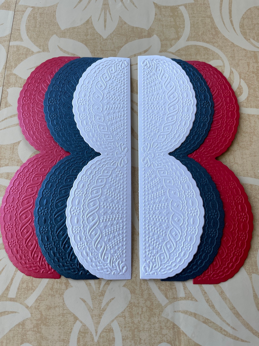 Set of 6 Embossed Die Cuts for Cards and Crafts - Etsy