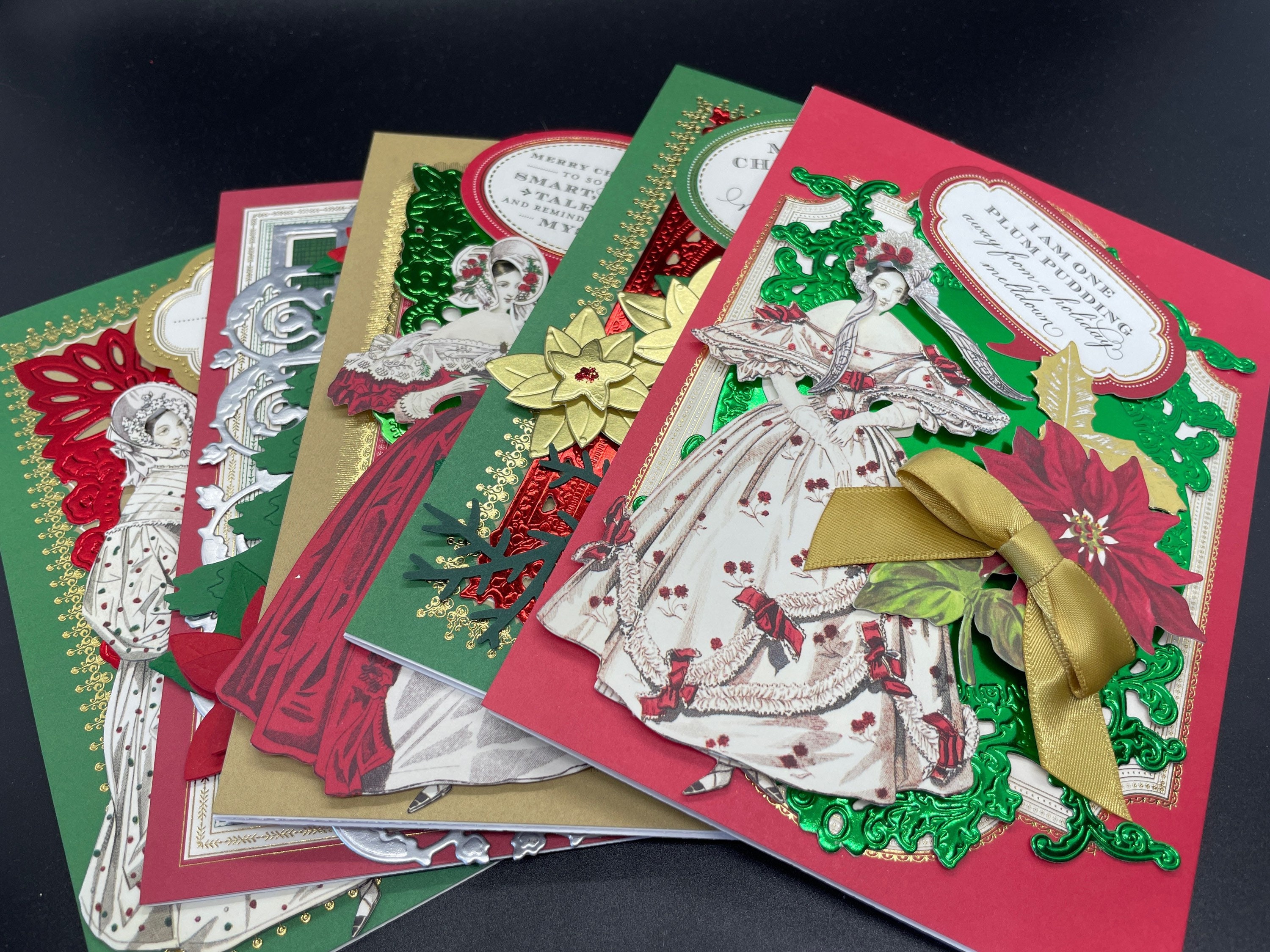 Set of 5 Handmade Otherwise Prim and Proper Ladies Christmas - Etsy