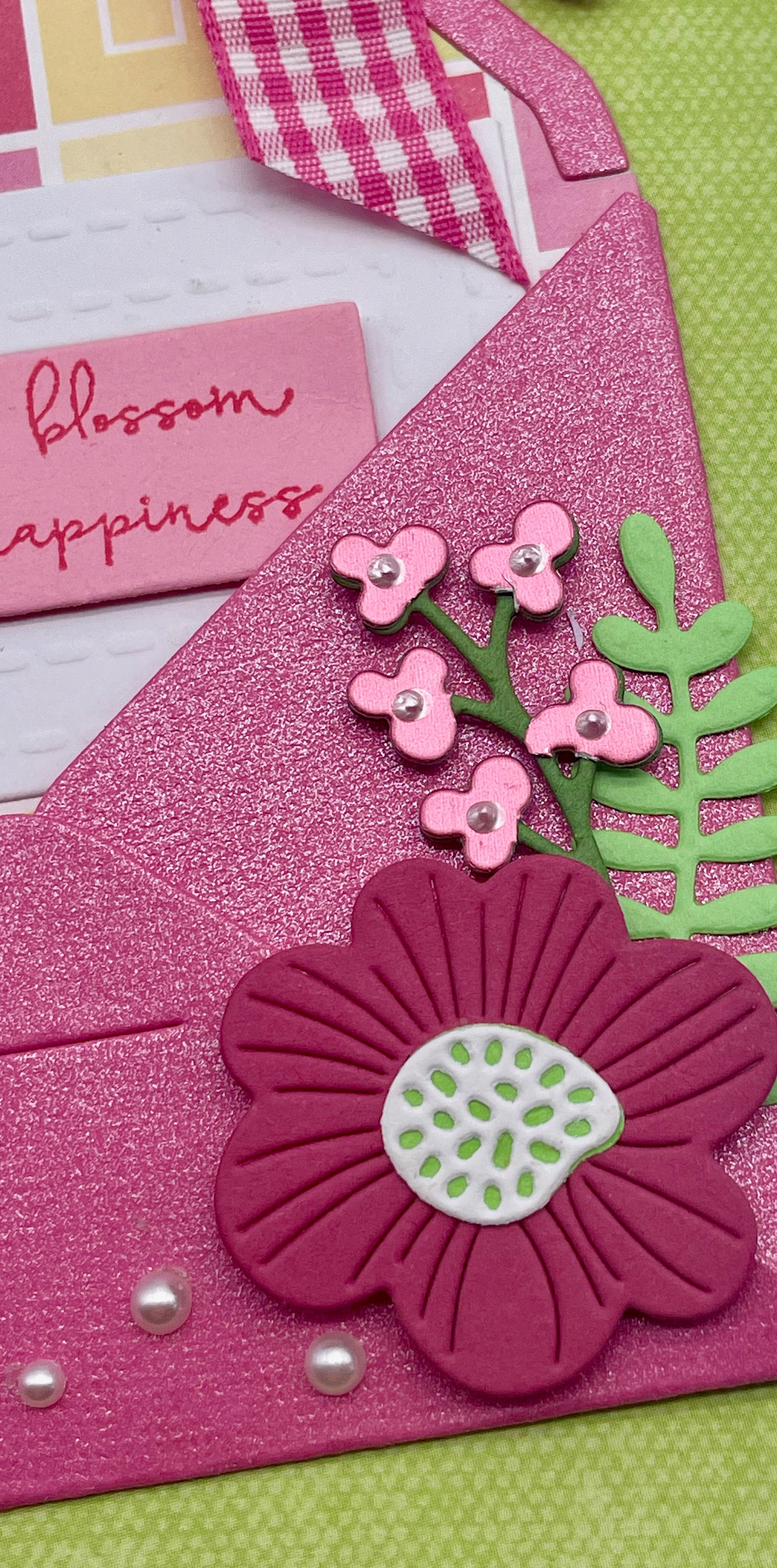 Floral Birthday Card, Die Cut Birthday Card, Handmade Die Cut Card ...