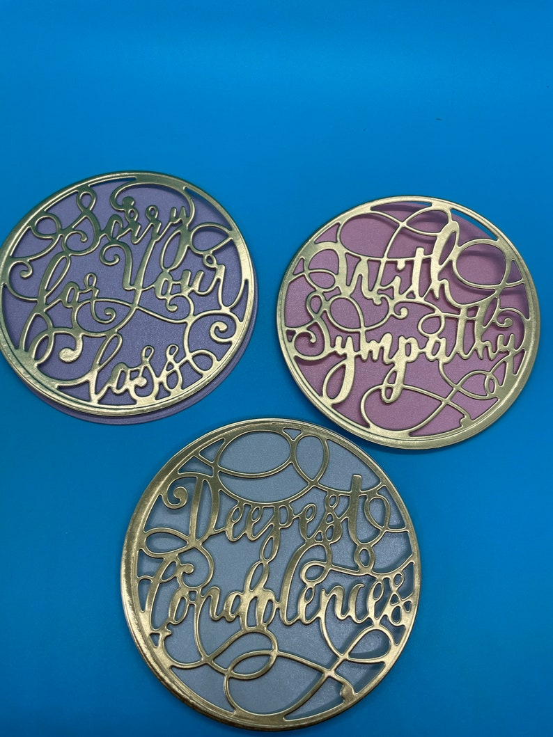 Sympathy Die Cuts, Sorry for Your Loss Die Cut, Sympathy DIY Card - Etsy