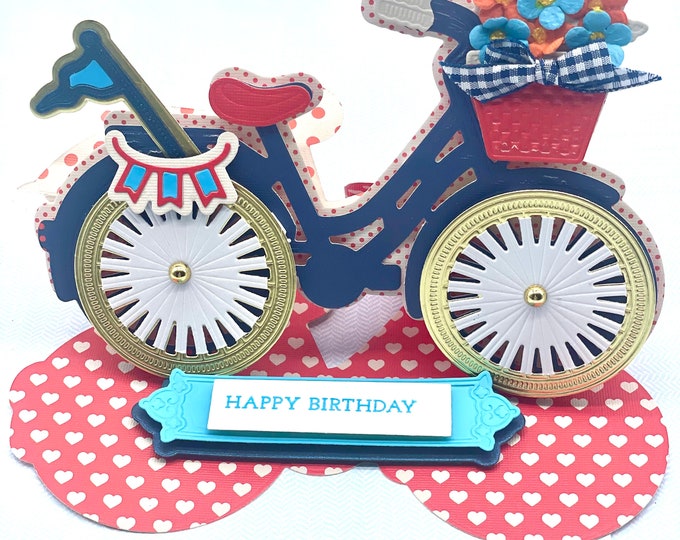 Bike Birthday Card, Feminine Birthday, - Etsy