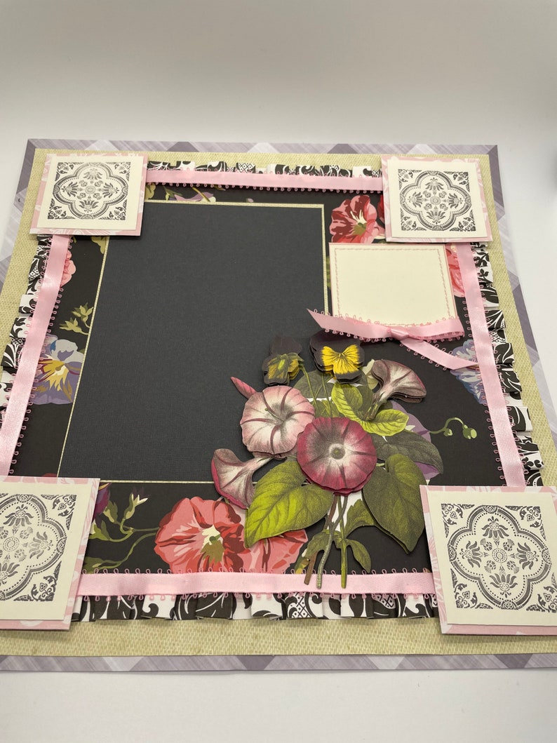 Handmade Scrapbook Page Completed Scrapbook Page Feminine - Etsy
