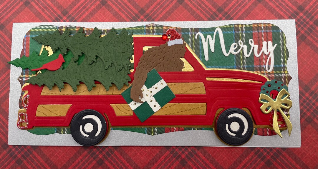 Bigfoot Christmas Card Squatch Christmas Bigfoot Holiday - Etsy