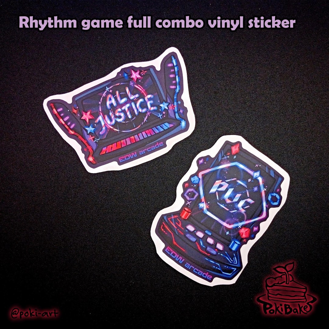Chunithm All Justice Sound Voltex PUC Vinyl Kiss-cut Sticker Waterproof ...