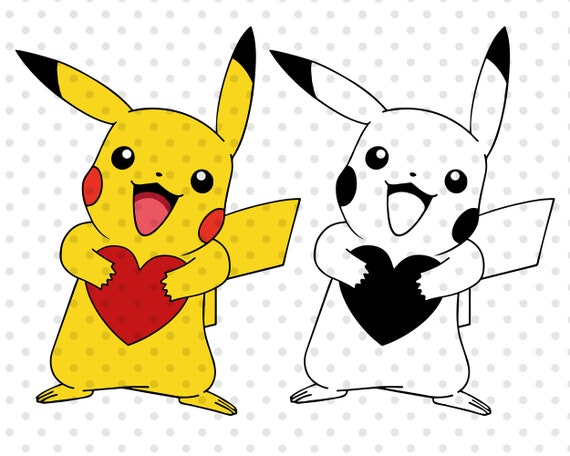 Pikachu Pokemon Svg Pikachu Svg Png Dxf Eps Cut Files Layered Cricut