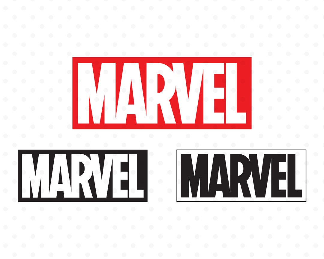 Marvel SVG Logo, PNG, EPS, Cut Files, Layered, Cricut, Silhouette, Card ...