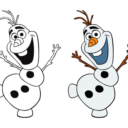 Olaf SVG PNG DXF Cut Files Layered Cricut Silhouette - Etsy Canada