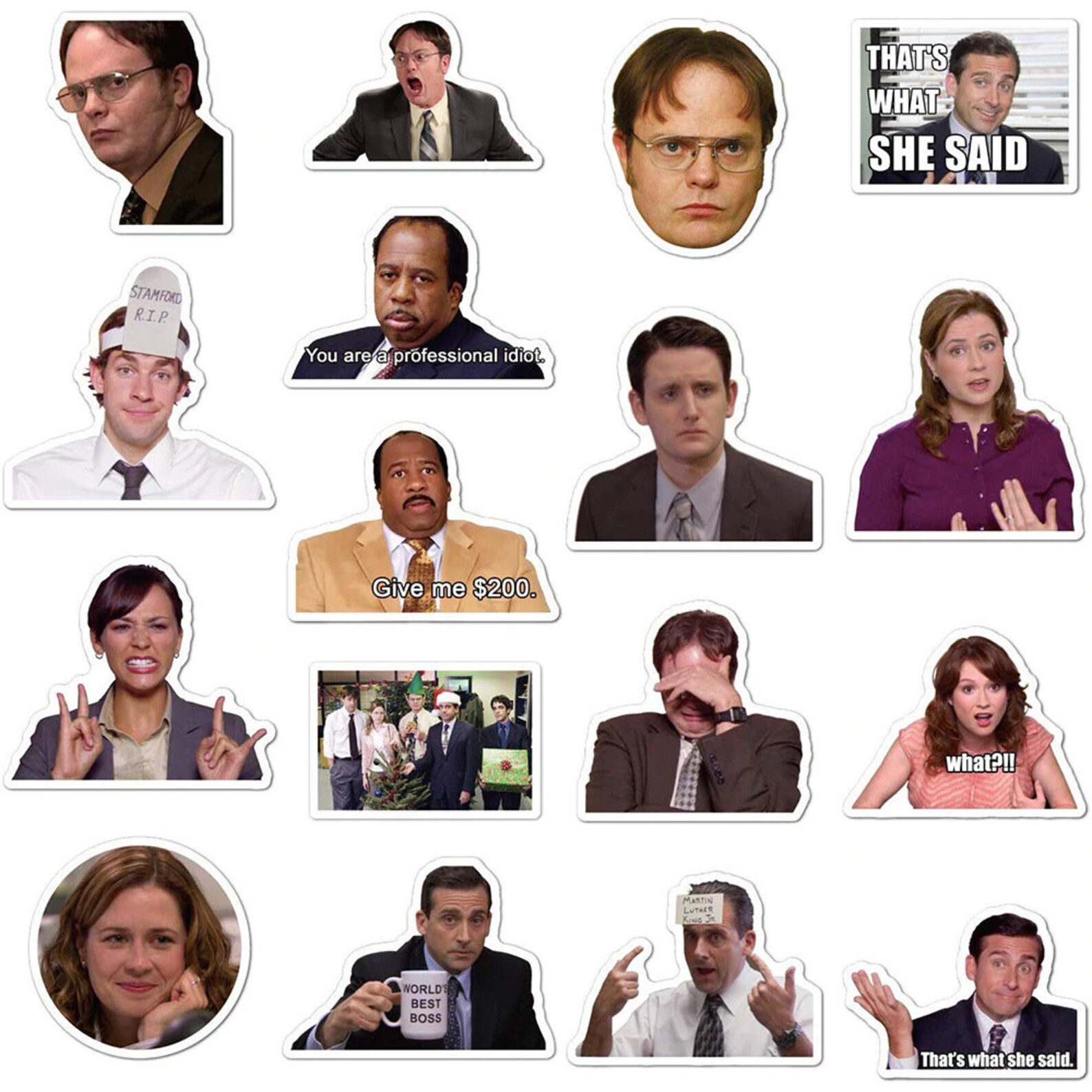 The Office Sticker Pack All of the faces and quotes. | Etsy