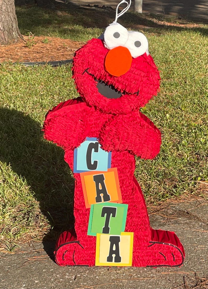 Elmo Inspired Piñata / Personalized Piñatas - Etsy