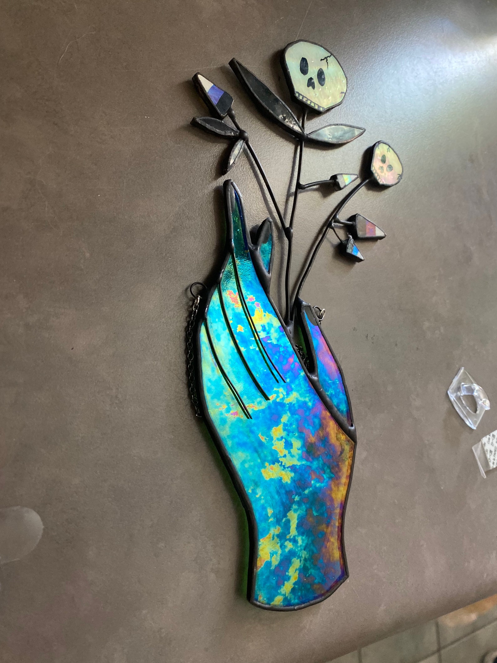 Spooky Stained Glass Window Hanging Boo-tique Candy Corn - Etsy