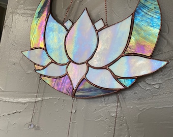 Lotus Stained Glass Pattern PDF Digital File - Etsy