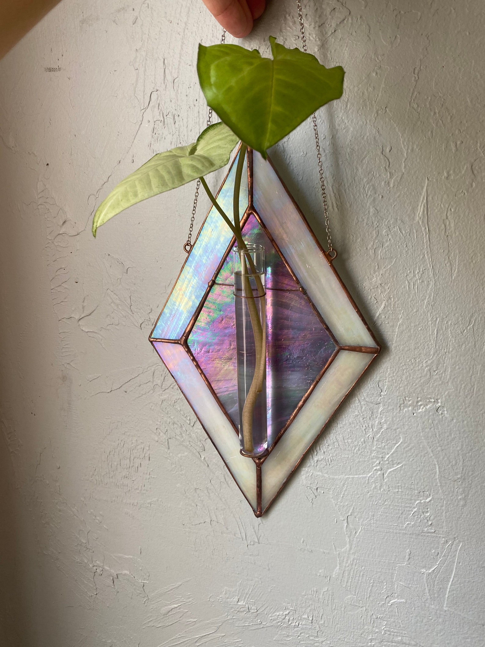 Propagation Station / Stained Glass Window Hanging / White and | Etsy