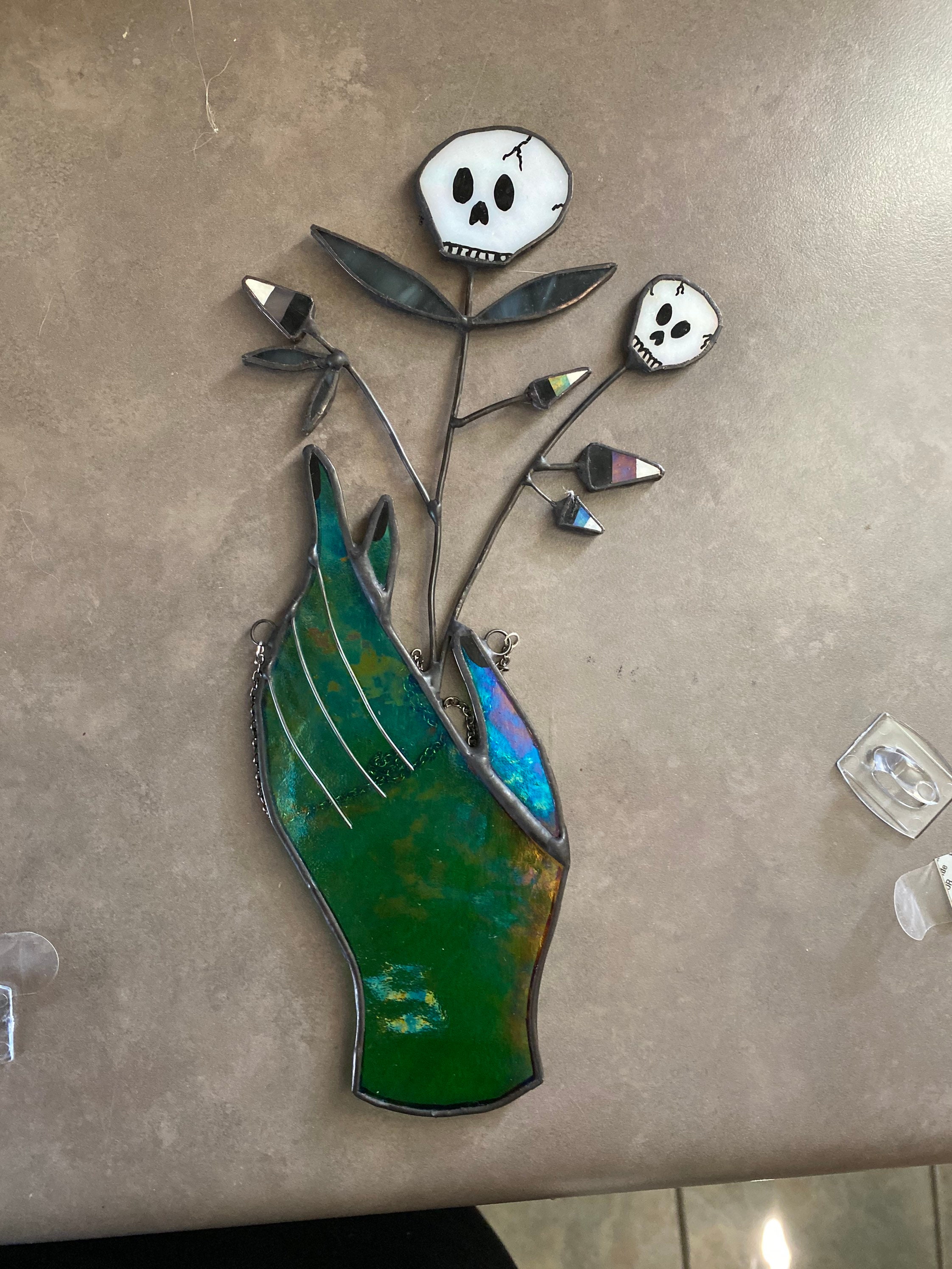 Spooky Stained Glass Window Hanging Boo-tique Candy Corn - Etsy